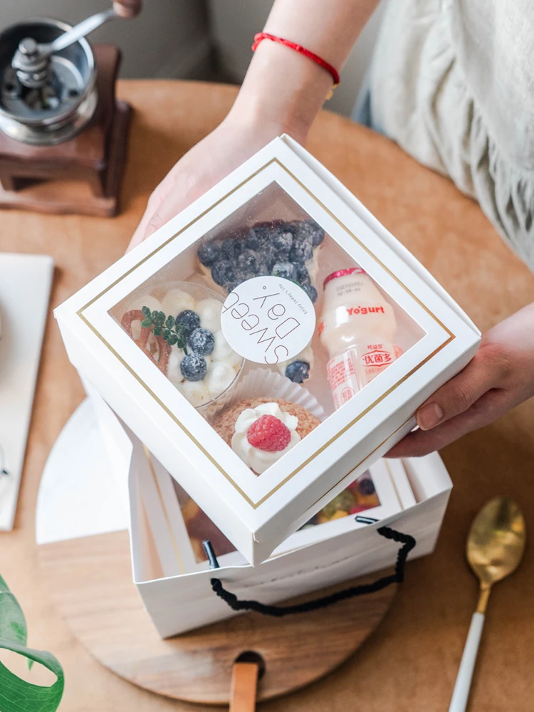 StoBag cajas de postres de panadería blanca con ventana, para fiesta de ...