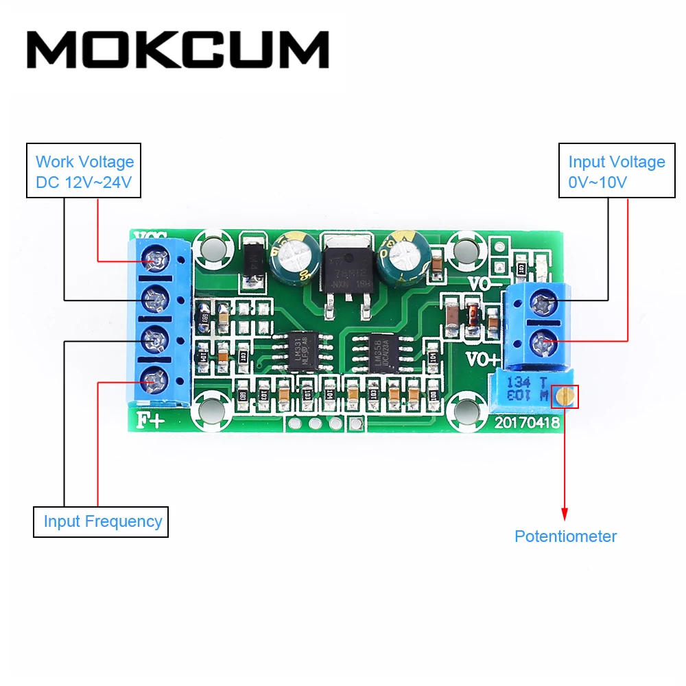 Frequency Voltage Converter F/V Converter 0-1KHz to 0-5V Frequency to ...