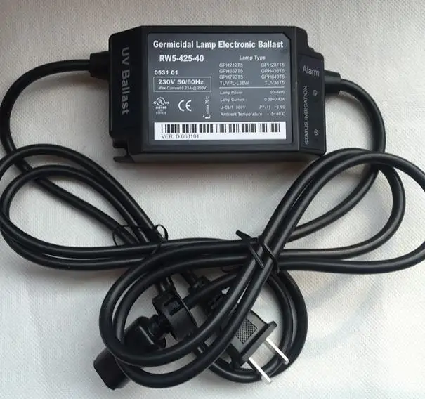 Germicidal lamp Electronic Ballast RW5-425-40 PW5-425-40 10-40W 0.30-0.43A for GPH436T5 GPH793T5 ...
