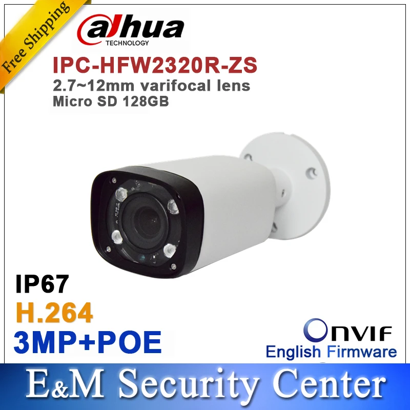 Original dahua IPC HFW2320R ZS substituir IPC HFW2300R Z 3mp ir bala rede poe ip cartão sd ...
