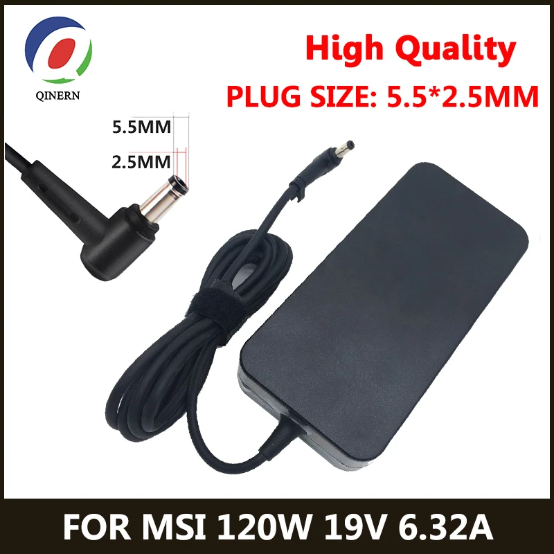 19V 6.32A 5.5*2.5mm 120W Laptop Adapter Notbook Power Supply For MSI ...