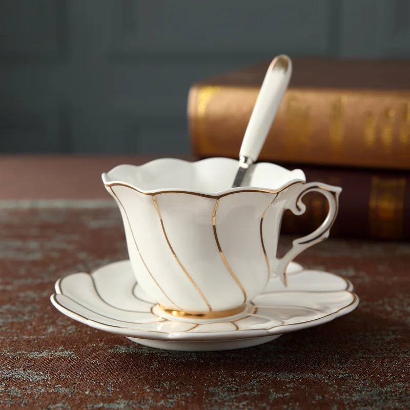 Exquisite-Europe-Noble-Bone-China-Coffee-Cup-Saucer-And-Spoon-Set-with ...