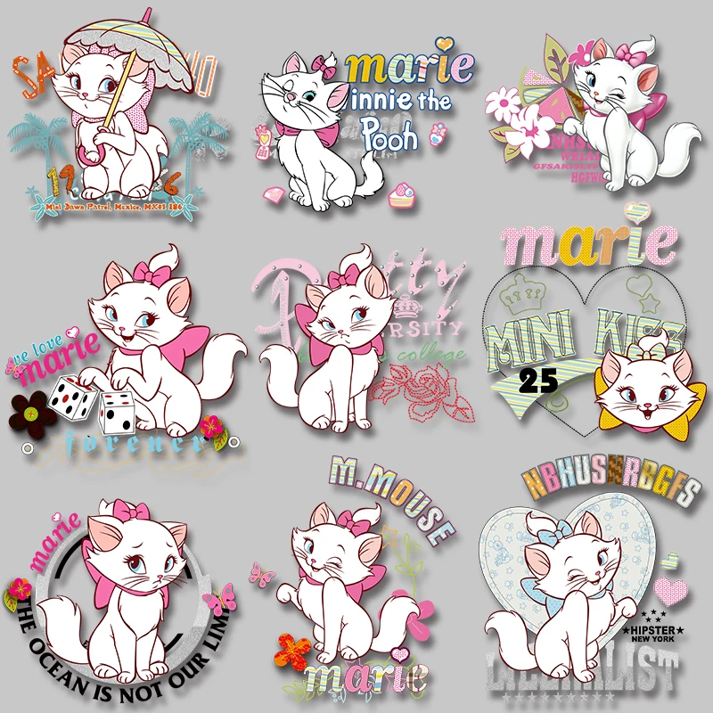 Disney-Marie-Cats-Applique-on-Clothes-Washable-Heat-sensitive-patches ...