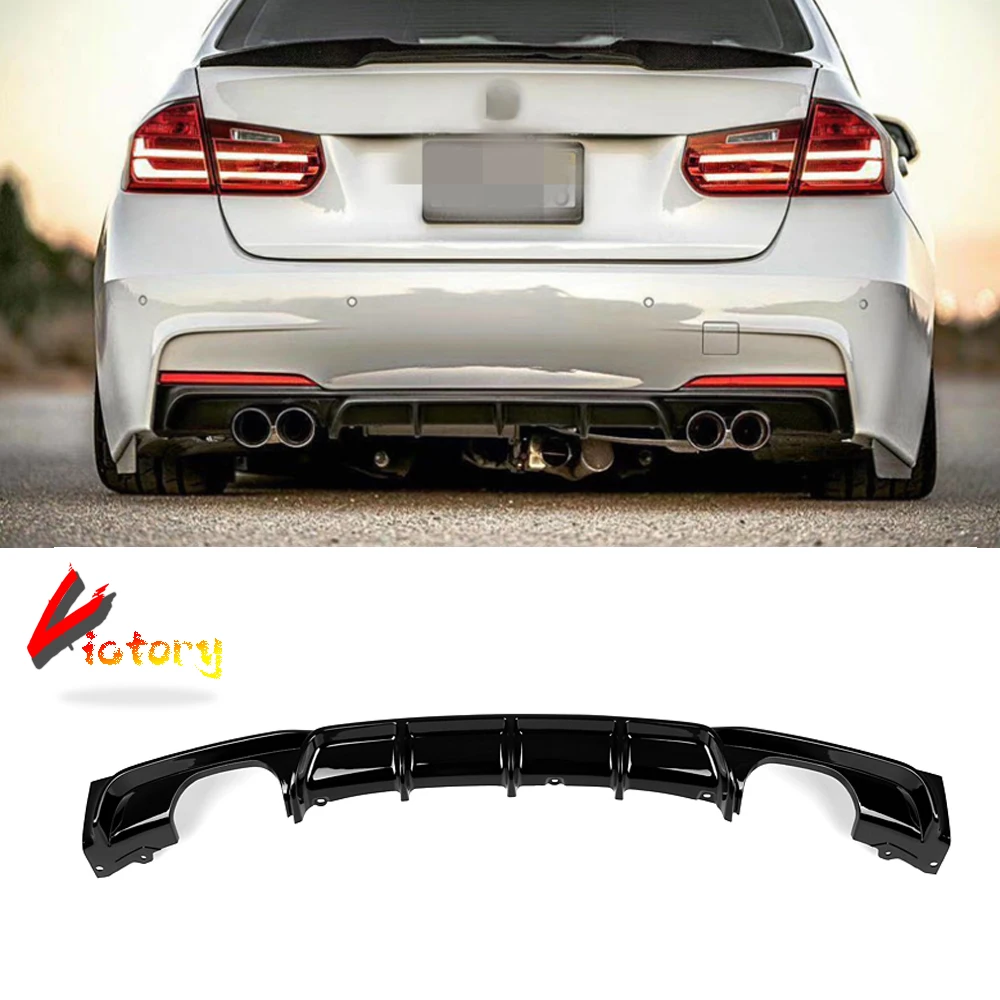 Gloss-Black-Rear-Bumper-Diffuser-For-BMW-3-Series-F30-F31-M-Sport-2012 ...