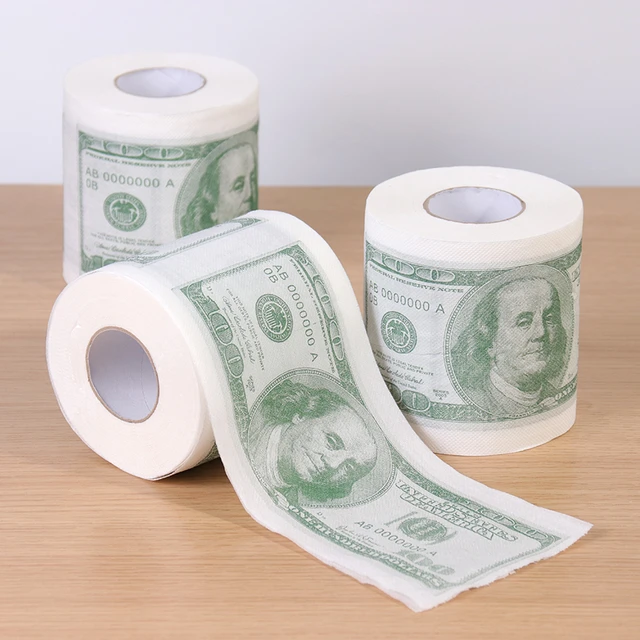 Money Printed Toilet Paper