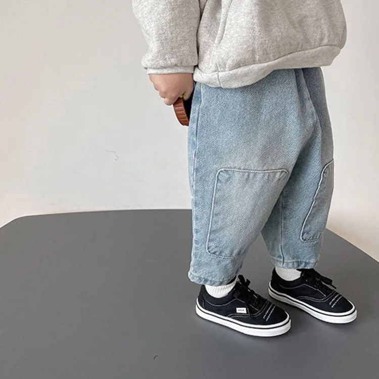 발목 길이 신축성 허리 바지 루즈 솔리드 코튼 편안한 귀여운 러블리 심플한 유니섹스 겨울 가을 신상 패션바지