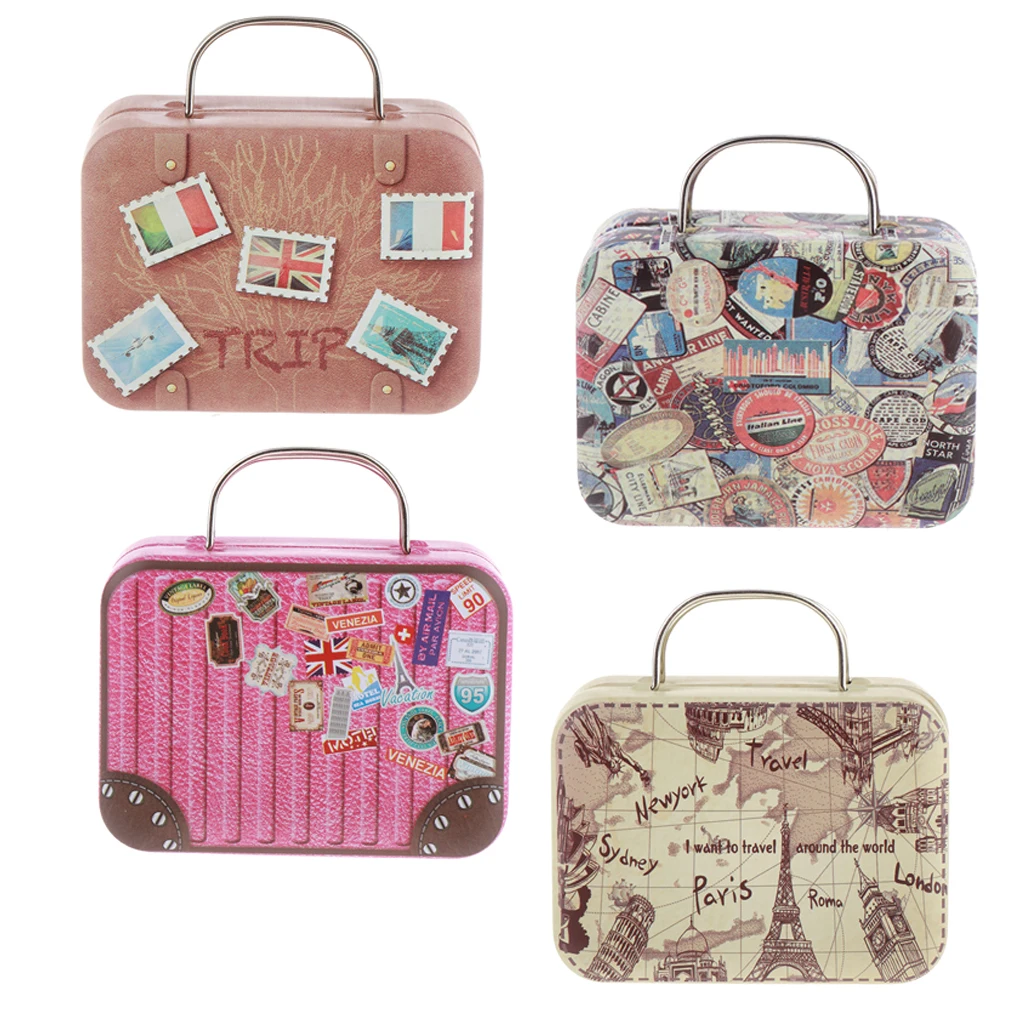 Miniature suitcase Dollhouse Suitcase Vintage luggage Doll case Tiny ...