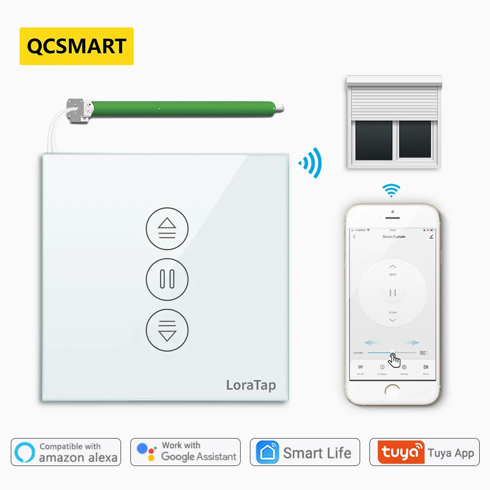 WiFi Smart Touch Curtain Blinds Roller Shutter Engine Switch Tuya Life ...