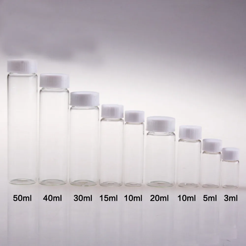 40pcs-to-200pcs-3ml-5ml-10ml-15ml-30ml-40ml-50ml-Clear-Glass-Seal ...