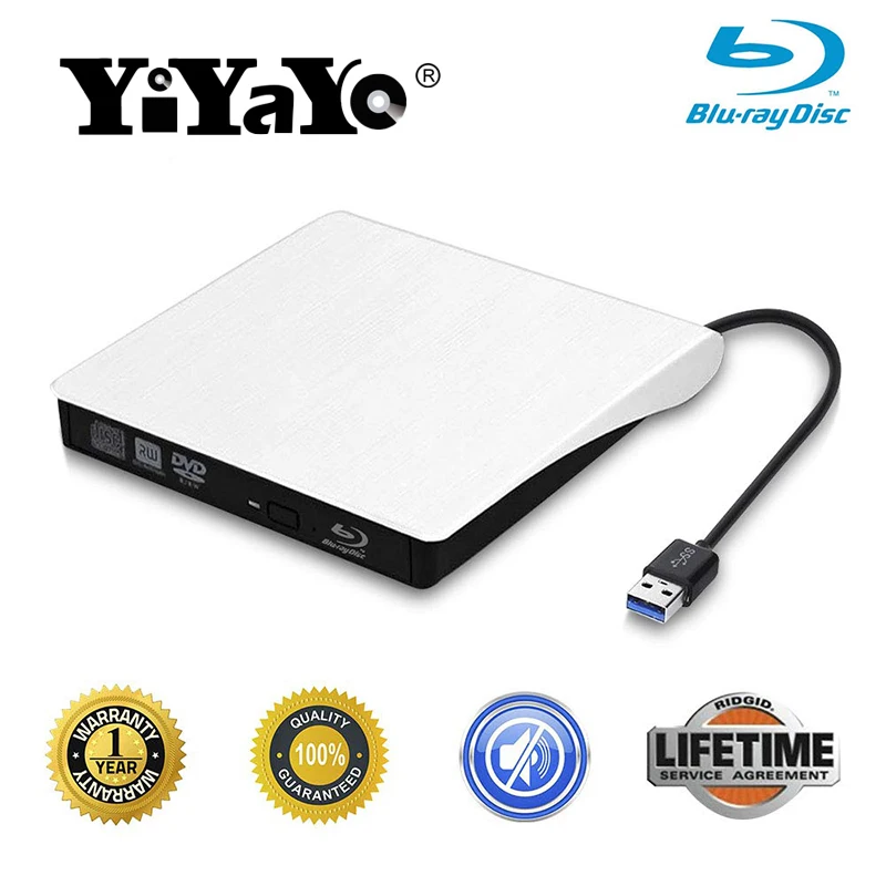 USB 3.0 Blu ray Drive BD ROM CD/DVD RW Burner Writer Optical Drive ...