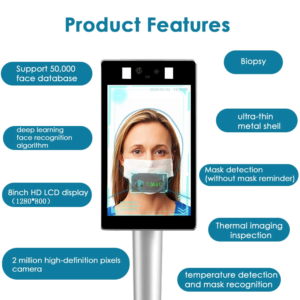 8-inch-Face-Recognize-Body-Temperature-Facial-Recognition-Camera-ip ...