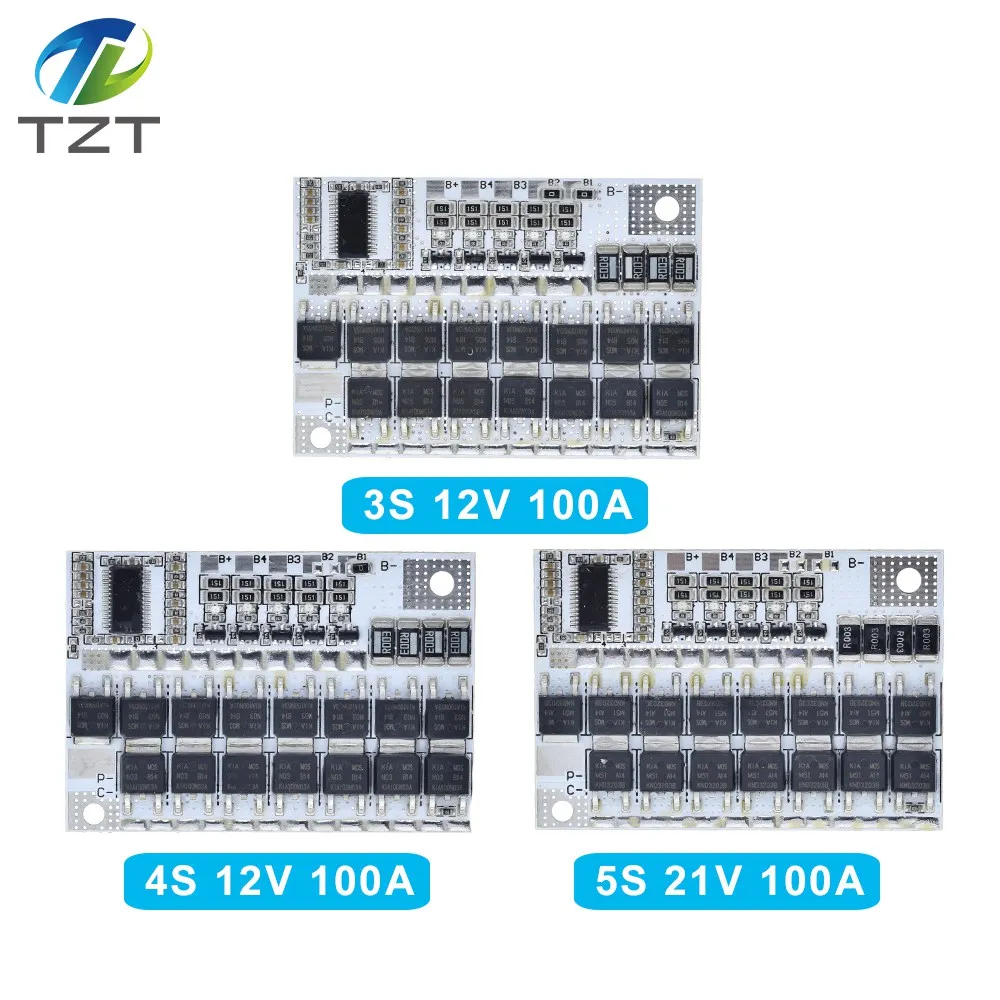 【Hannah Martin Official Store】3s/4s/5s Bms 12v 16.8v 100a Li-ion Lmo Ternary Lithium Battery ...