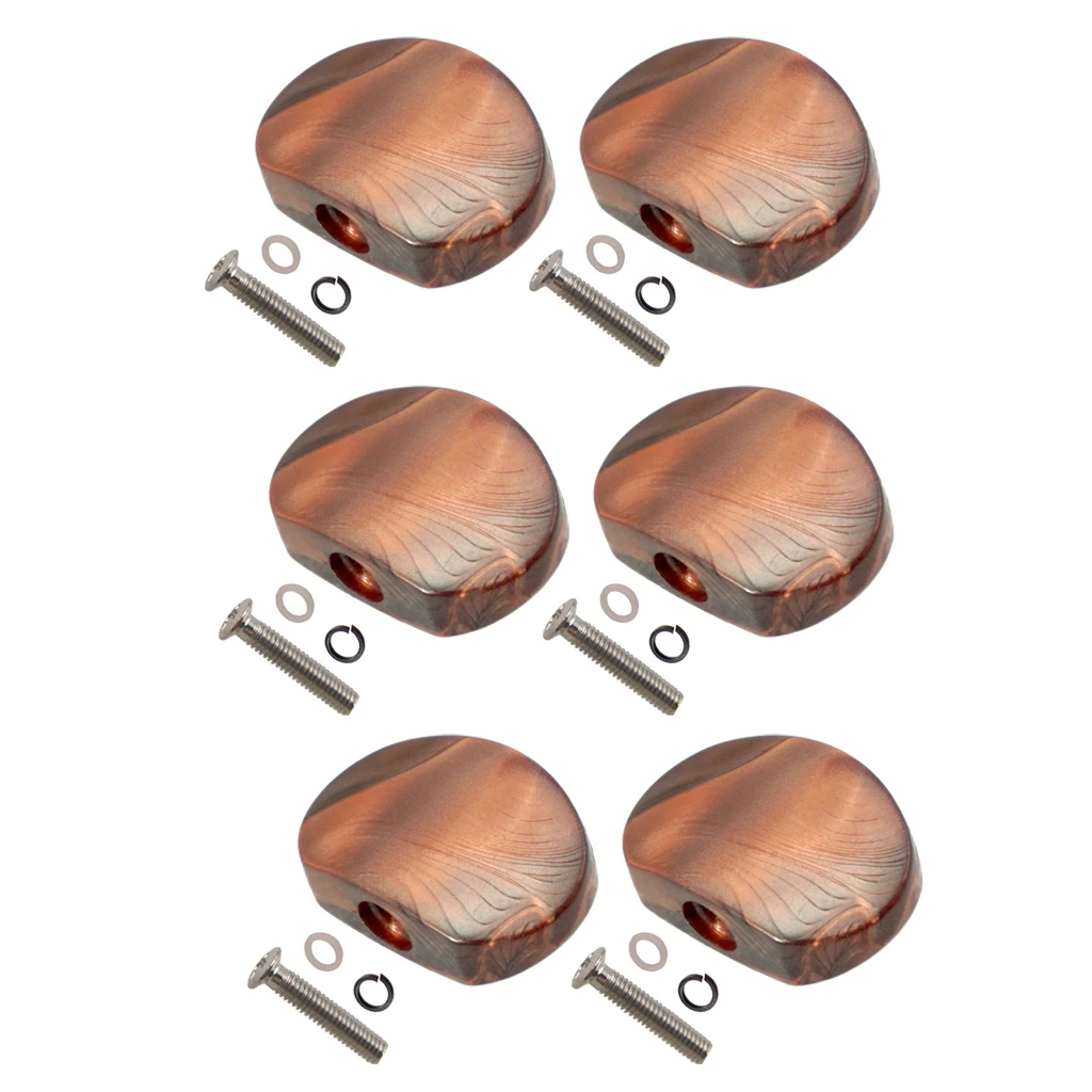 6 Pcs Semicircle Shape Electric Guitar Tuning Pegs Cap Tuners Machine ...