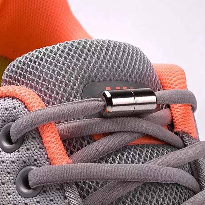 Semicircle No Tie Shoelaces Elastic Shoe Laces Sneakers Shoelace Metal ...