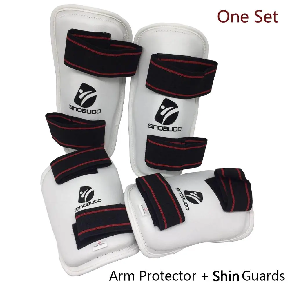 Taekwondo-P-Arm-Shin-Guards-Kick-Protector-Sanda-Taekwondo-Prote-o ...