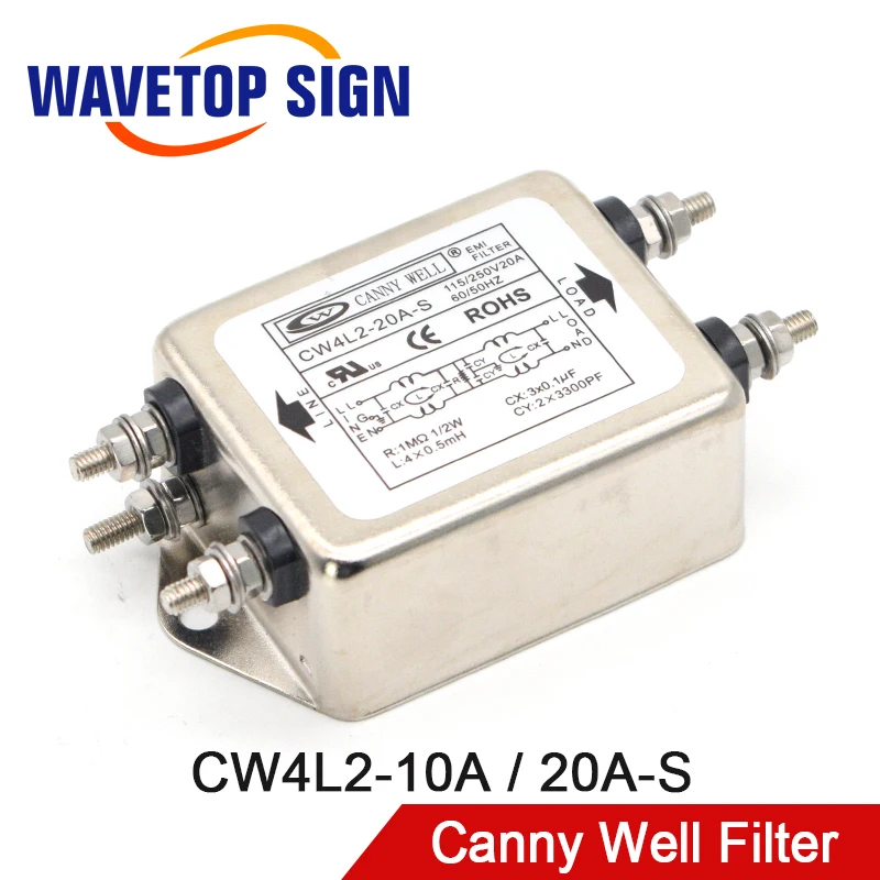 CANNY WELL CW4L2-20A-S EMI Power Filter Single-phase Double-section Power Filter CW4L2-10A-S ...