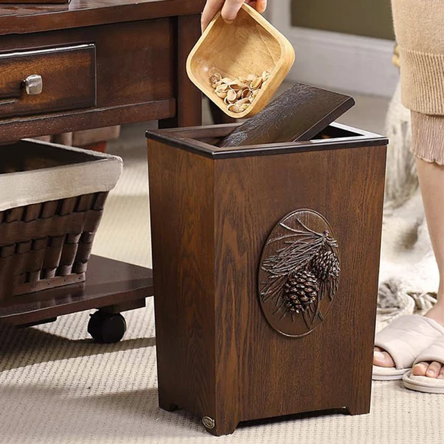 Decorative Wood Kitchen Trash Cans