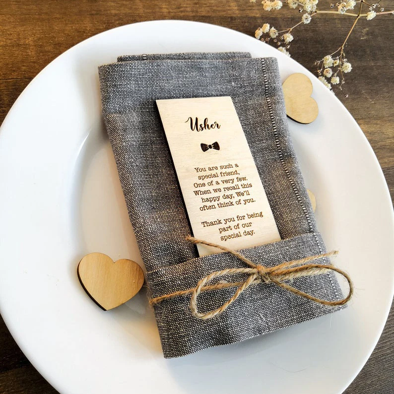 Wooden Anniversary Party Vip Seat Card And Best Man Seat Car Country ...