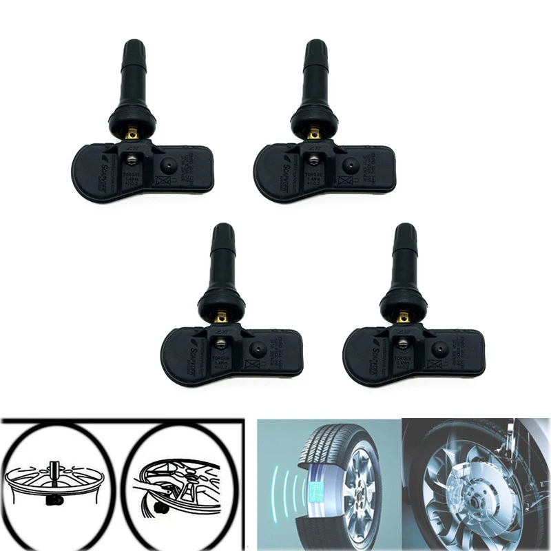 Sensor de monitoramento de pressão dos pneus tpms, 433mhz, para peugeot ...