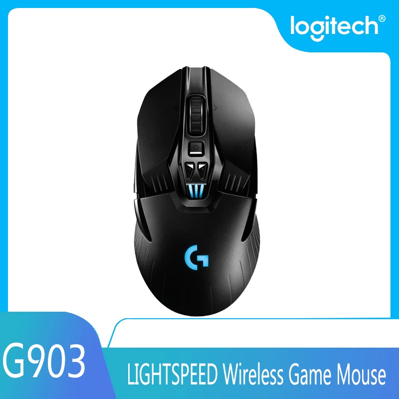 Logitech g903 lightspeed 2.4ghz sem fio gaming mouse portátil gamer ...