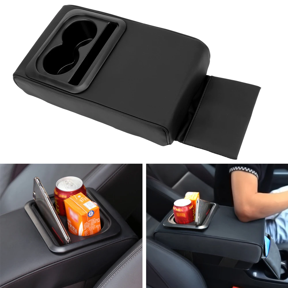 Car-Armrest-Cushion-With-Storager-Case-Coffee-Cup-Stand-Phone-Holder ...