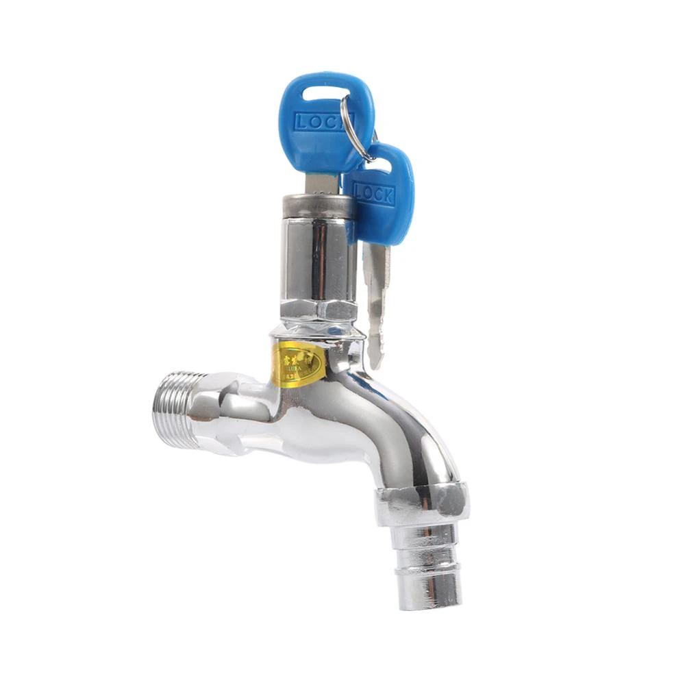 Portable Anti-theft Faucet Water Tap With Lock Key Alloy Body Single ...