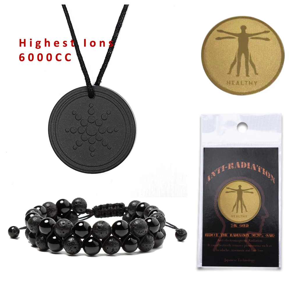 EBUTY colgante de 6000CC con iones de energía, pulsera con abalorios de ...