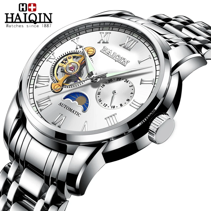 Haiqin steel watch for men|Relógios mecânicos| - AliExpress