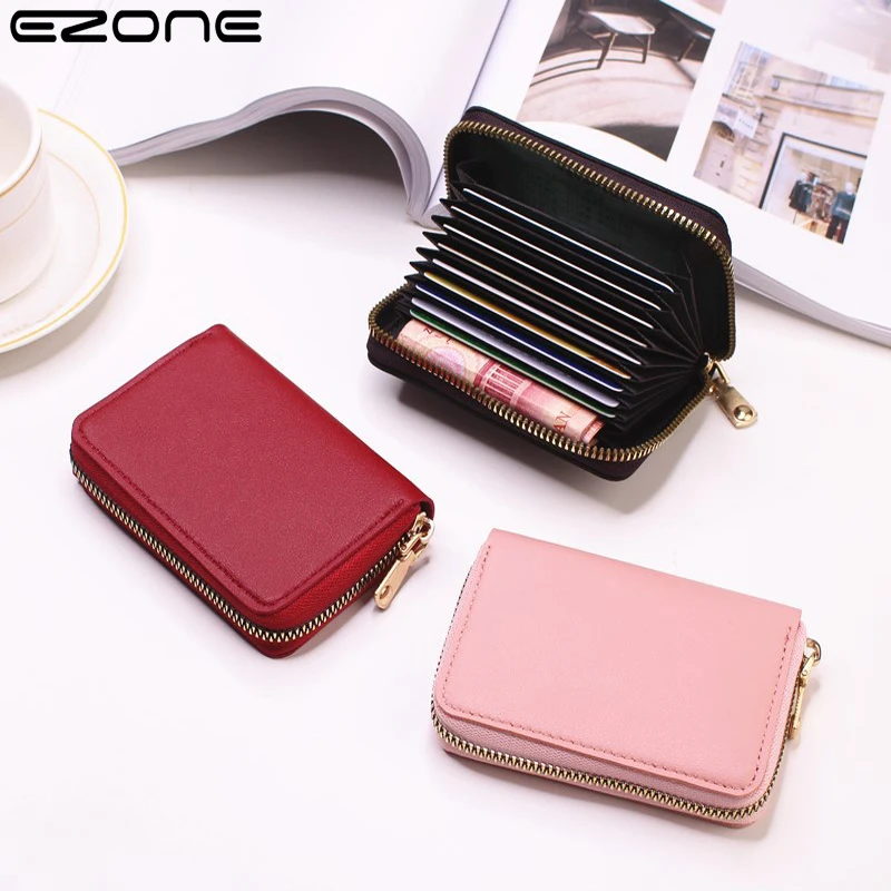 Ezone Új Bőrkártya-Tartó Nagy Kapacitású Multi-Kártya Hitelkártya ...