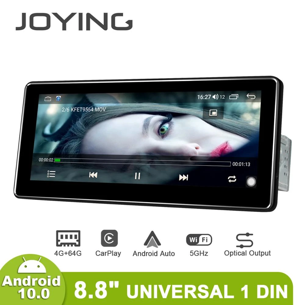 JOYING Universal 8.8"Single 1 din Car Auto Radio Stereo 4GB 64GB Head ...