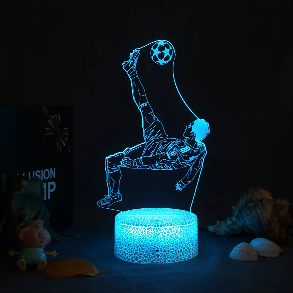 European Cup Fan Gift The Football Goal Cool Action Barb Night Light ...