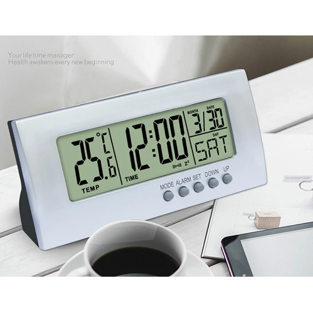 Multifunctional Desktop Clock LED Electronic Alarm Clock Temperature ...