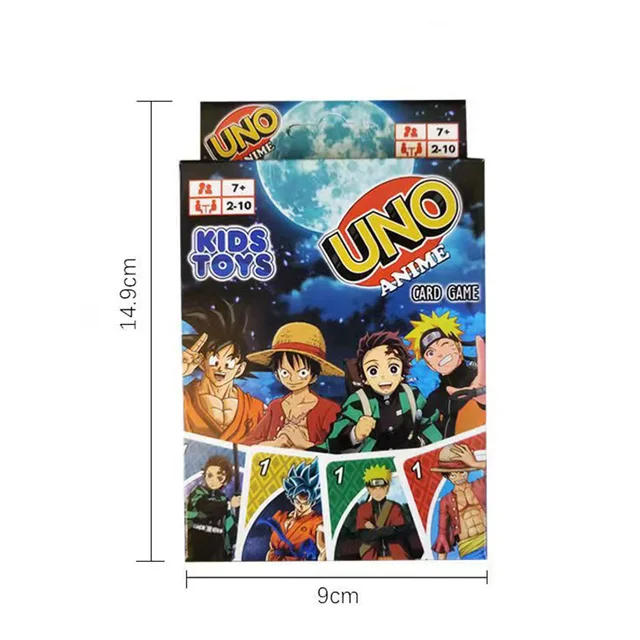 Anime UNO Card Pokémon Dragon Ball Naruto Game Family Entertainment ...