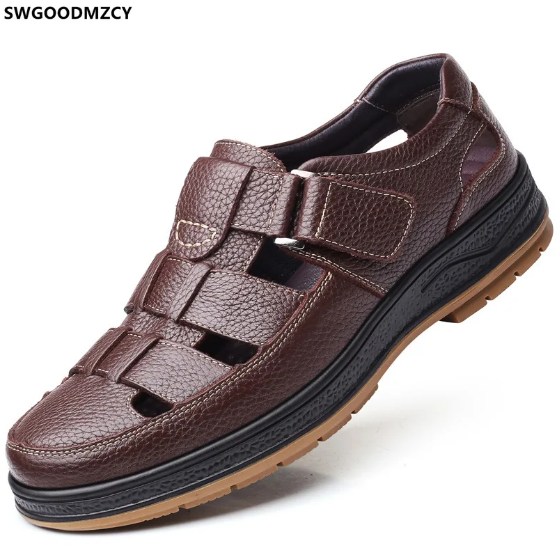 Platform-Sandal-Casuales-Mens-Shoes-Genuine-Leather-Summer-Sandals-for ...