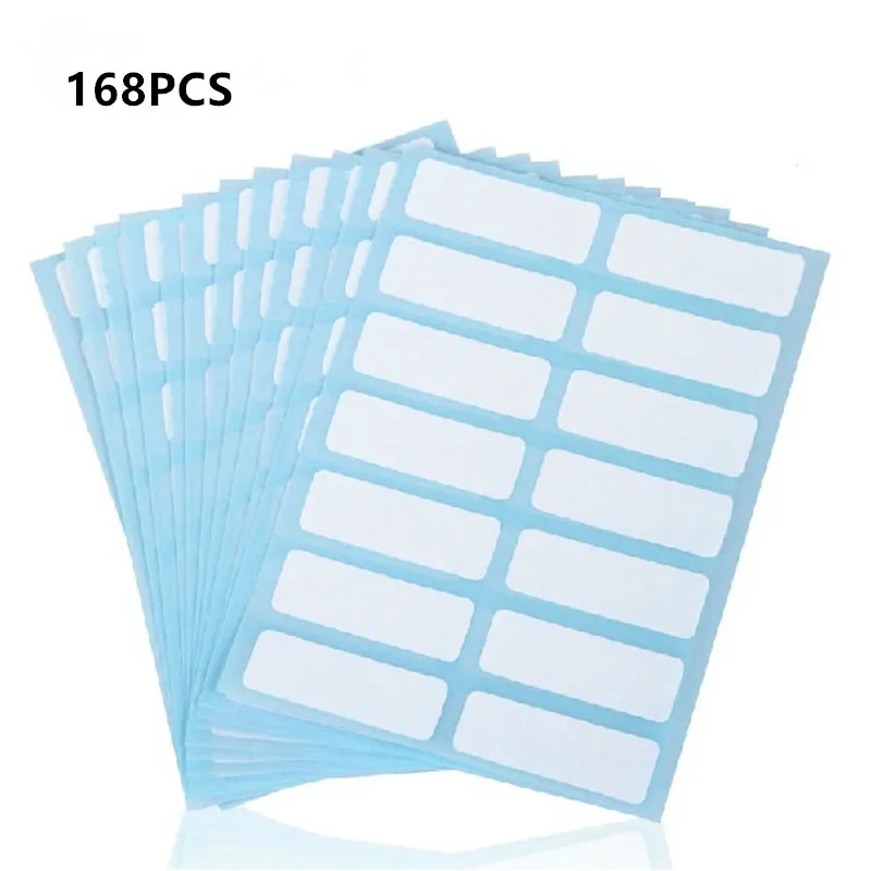 168pcs 12 Sheets/pack 13x38mm Paper Self Adhesive Sticky White Label ...