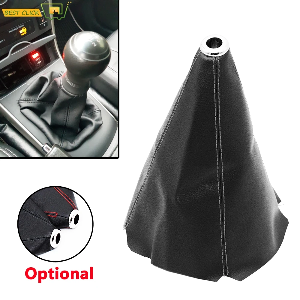 Black-Universal-Car-PVC-Leather-Gear-Shift-Shifter-Lever-Boot-Dust ...
