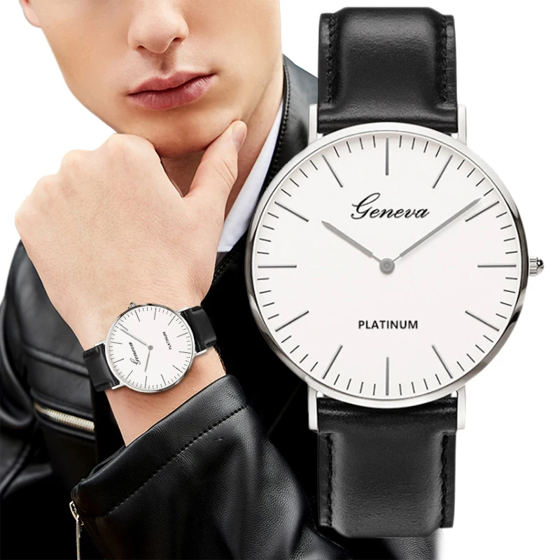 Reloj minimalista de cuarzo para hombre, cronógrafo ultradelgado ...