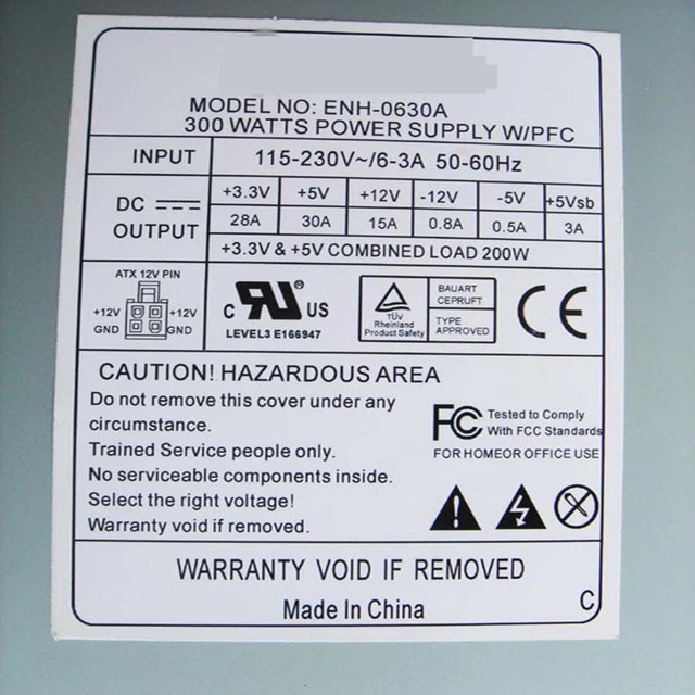 Original PSU For Enhance FLEX Small Standard 1U 300W Switching Power ...