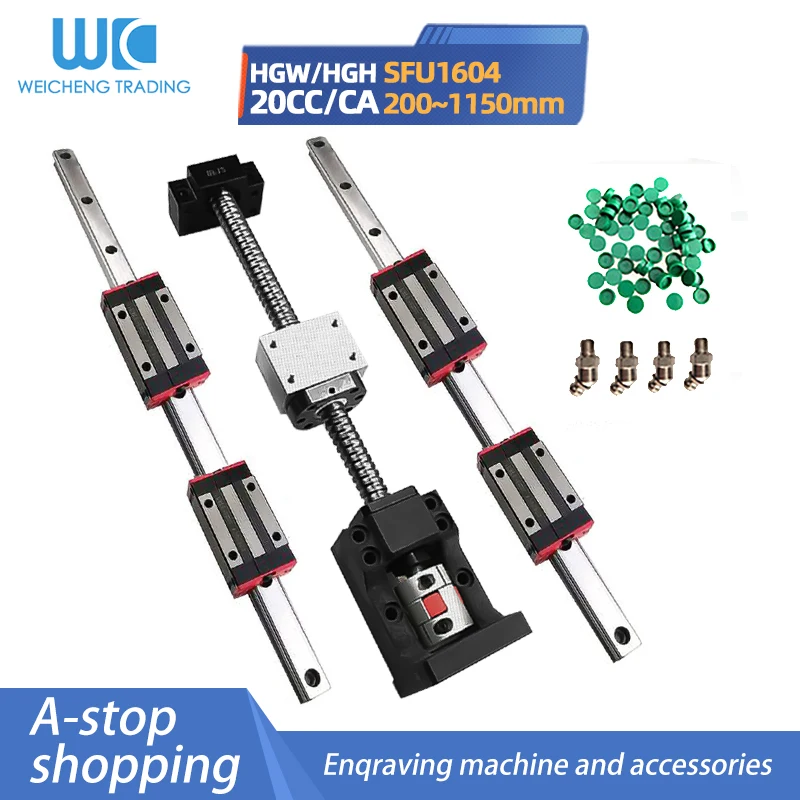16mm Ballscrew Sfu1604 Ball Screw 20mm Hgr20 Linear Rail Hr20+bf12 Hm12 ...