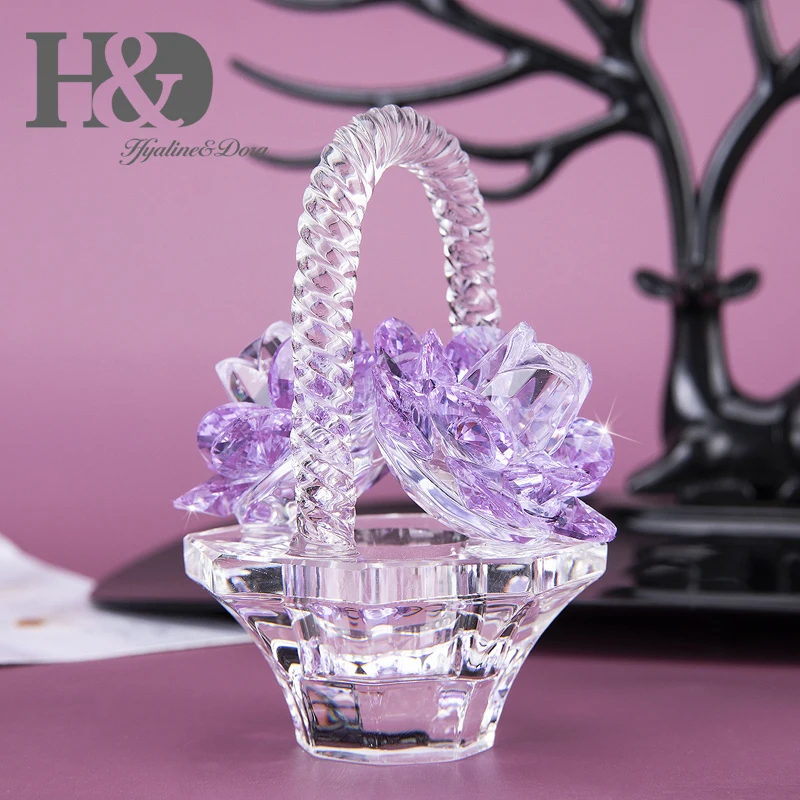 Purple Crystal Glass Rose