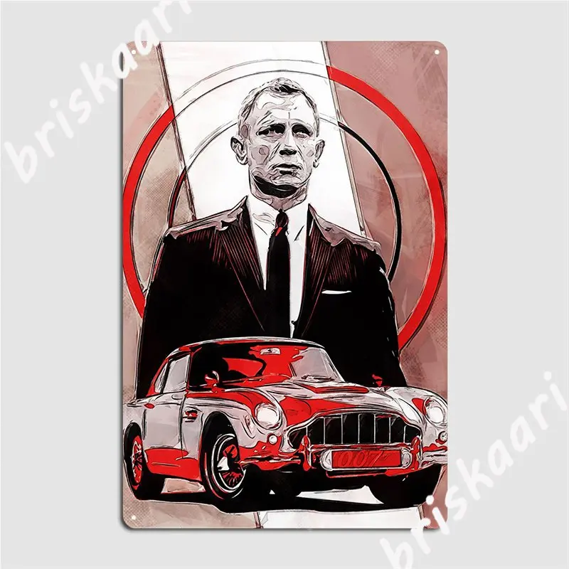 James-Bond-Metal-Sign-Designing-Cave-Pub-Wall-Decor-Cinema-Garage-Tin ...
