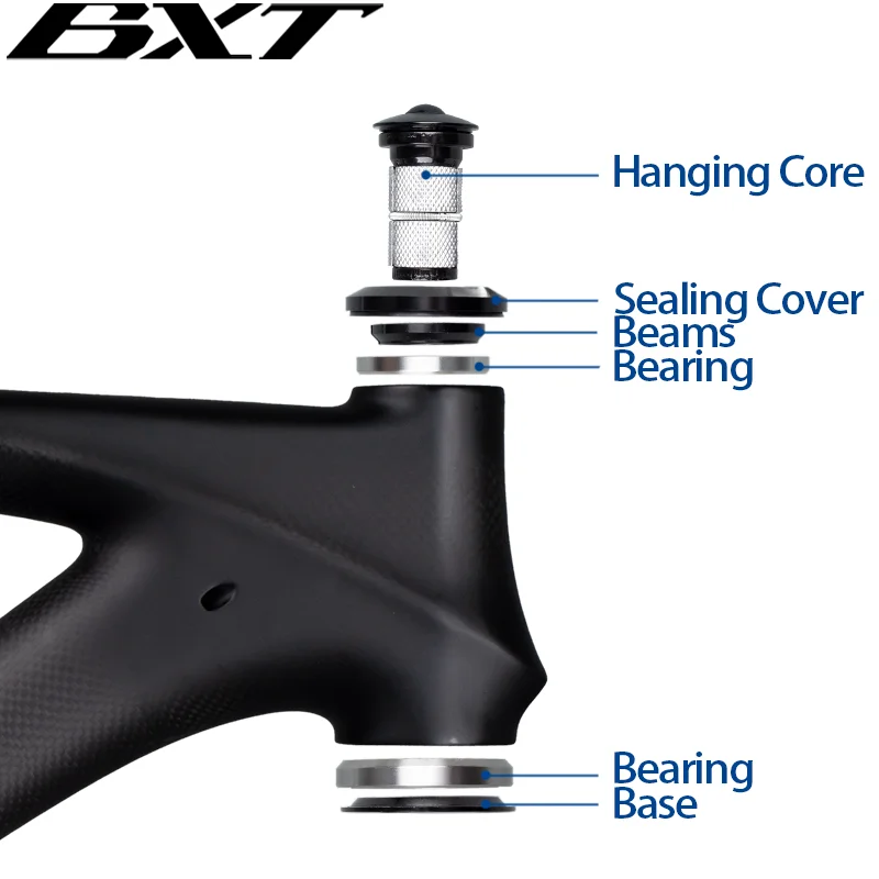 Bicycle Headset 28.6mm to 39.8mm Tapered Tube Fork Steering Bearing ...