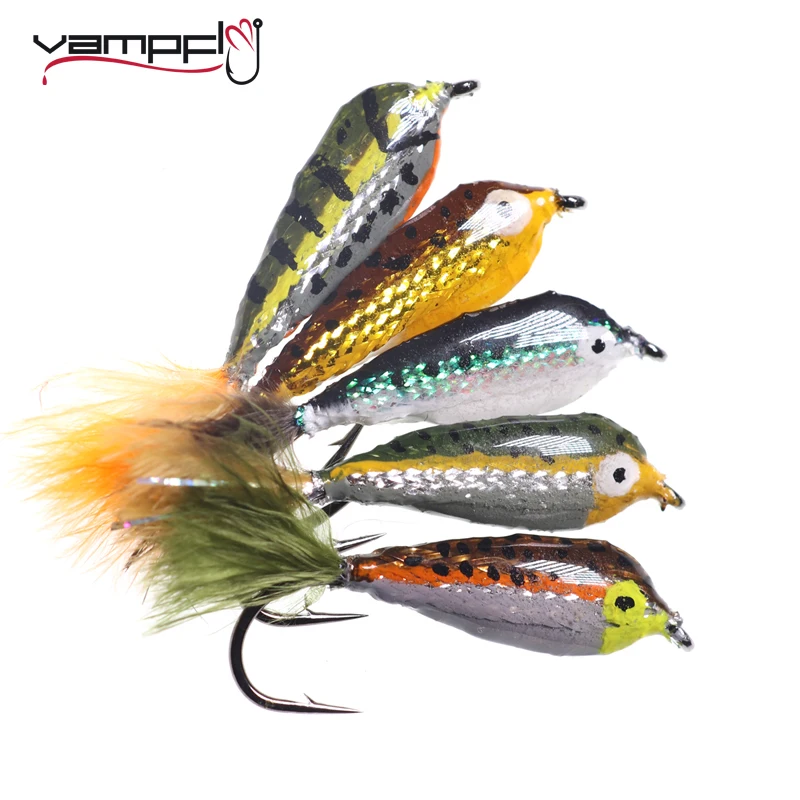 Vampfly 6pcs #4 Epoxy Minnow Fly Trout Fishing Fly Spoons|Fishing Lures ...