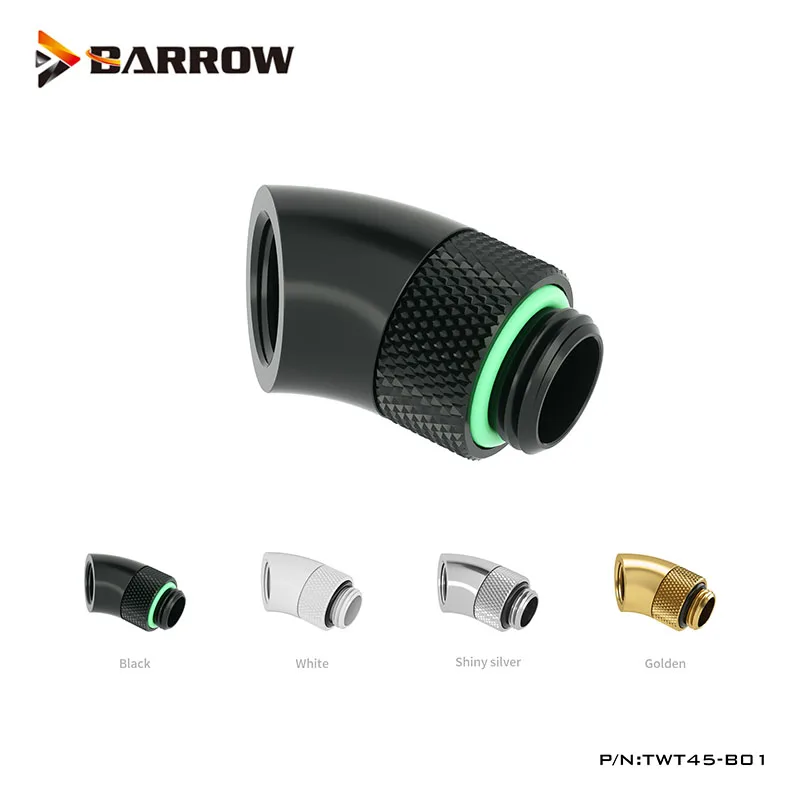 Barrow G1/4 45 Degree 360 Rotary Fittings Gamer PC Water Cooling ...
