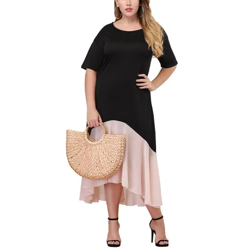 Summer Large Size Dress 4xl 5xl 6xl 7xl 8xl Bust 136cm Fashion Women's ...