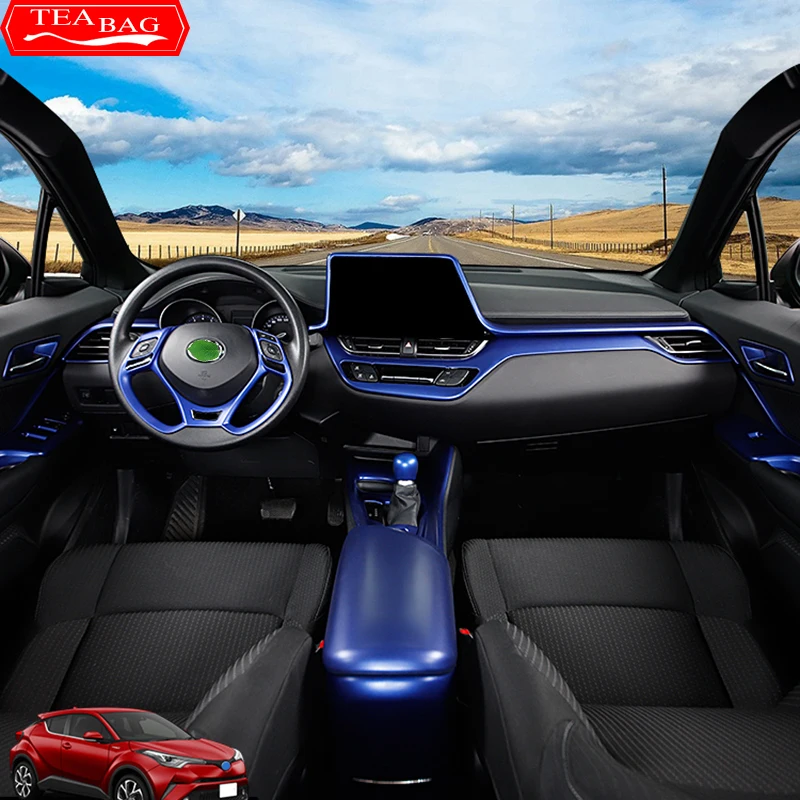 For-Toyota-C-HR-CHR-C-HR-2017-2020-Car-Styling-ABS-Blue-Interior ...