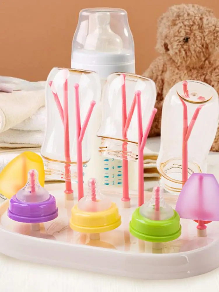 Ten Holders Practical Baby Bottle Drain Rack Drying Racks
