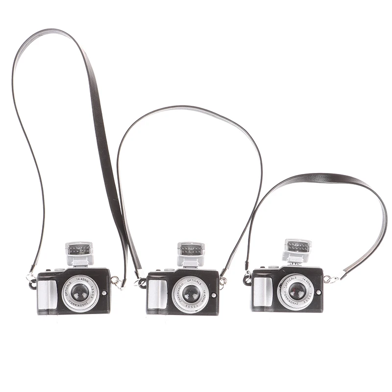 1pcs Dollhouse Miniature Mini Camera with Belt Dollhouse Accessories ...