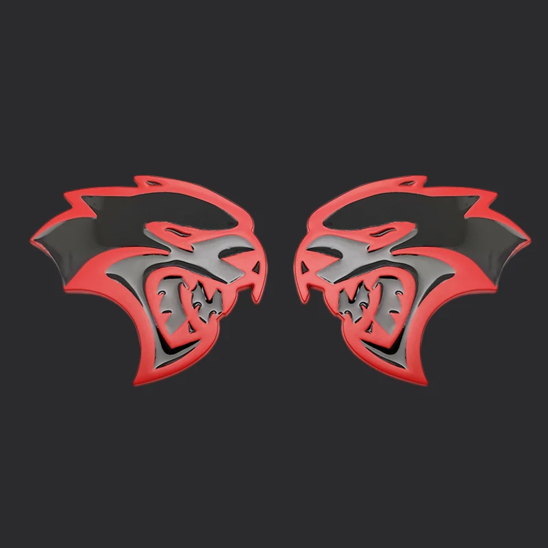 2 pcs 3D Metal Car Stickers Emblem Badge Decals for Dodge Challenger ...