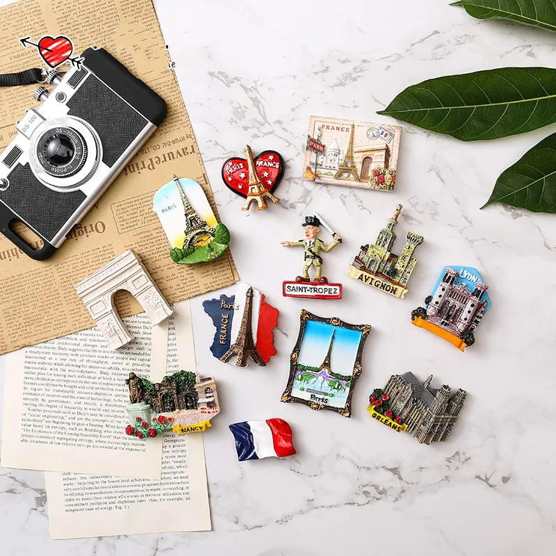 Fridge Magnet French Flag Arc De Triomphe Paris Lyon Nancy Refrigerator ...